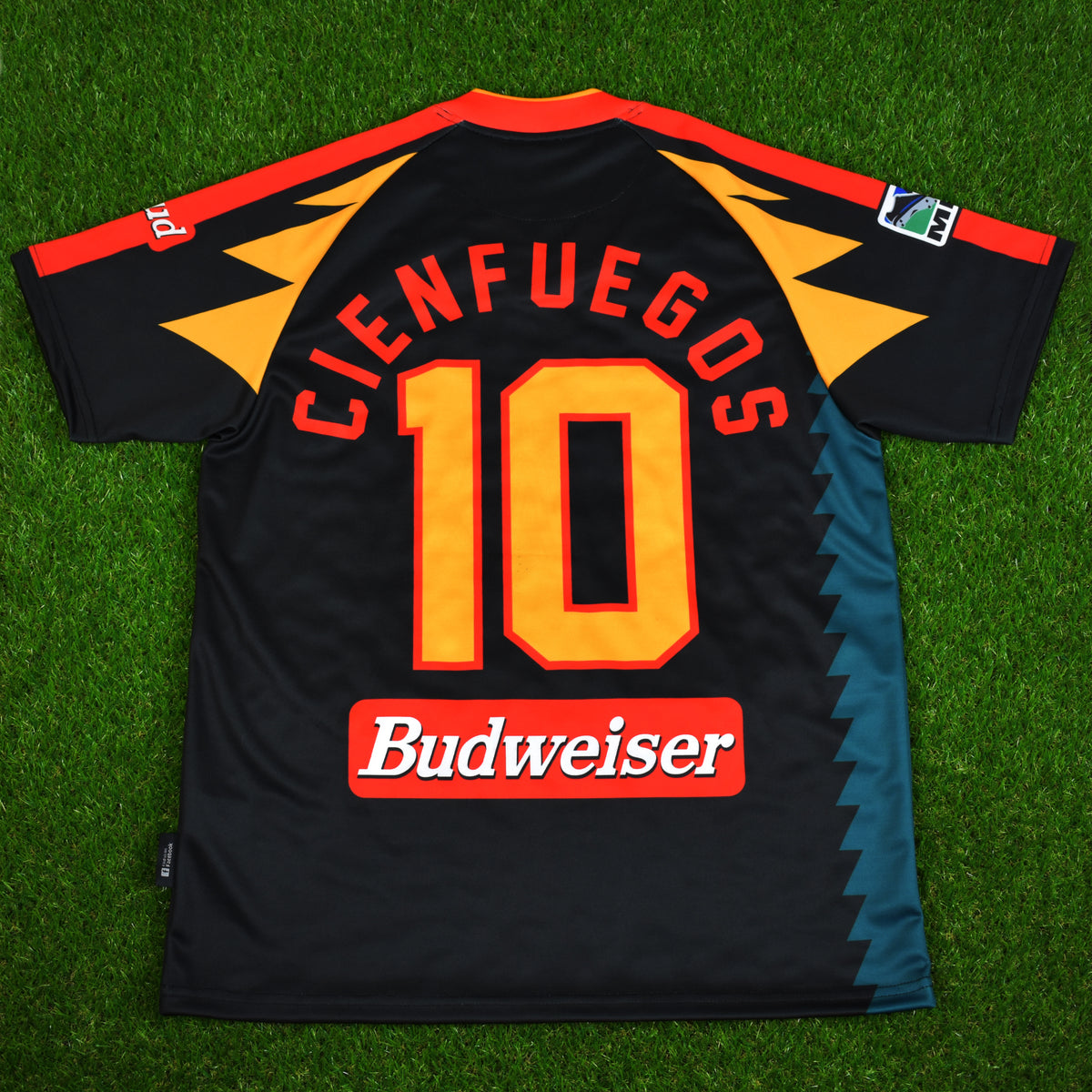 LA Galaxy, Mens Retro Soccer Jersey, 1996 Cienfuegos #10 (Black/Green ...