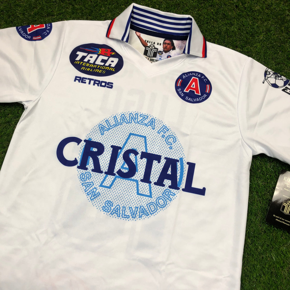 Alianza FC, Men's Retro Soccer Jersey, 1996 Cristal, Lugo #16 ...