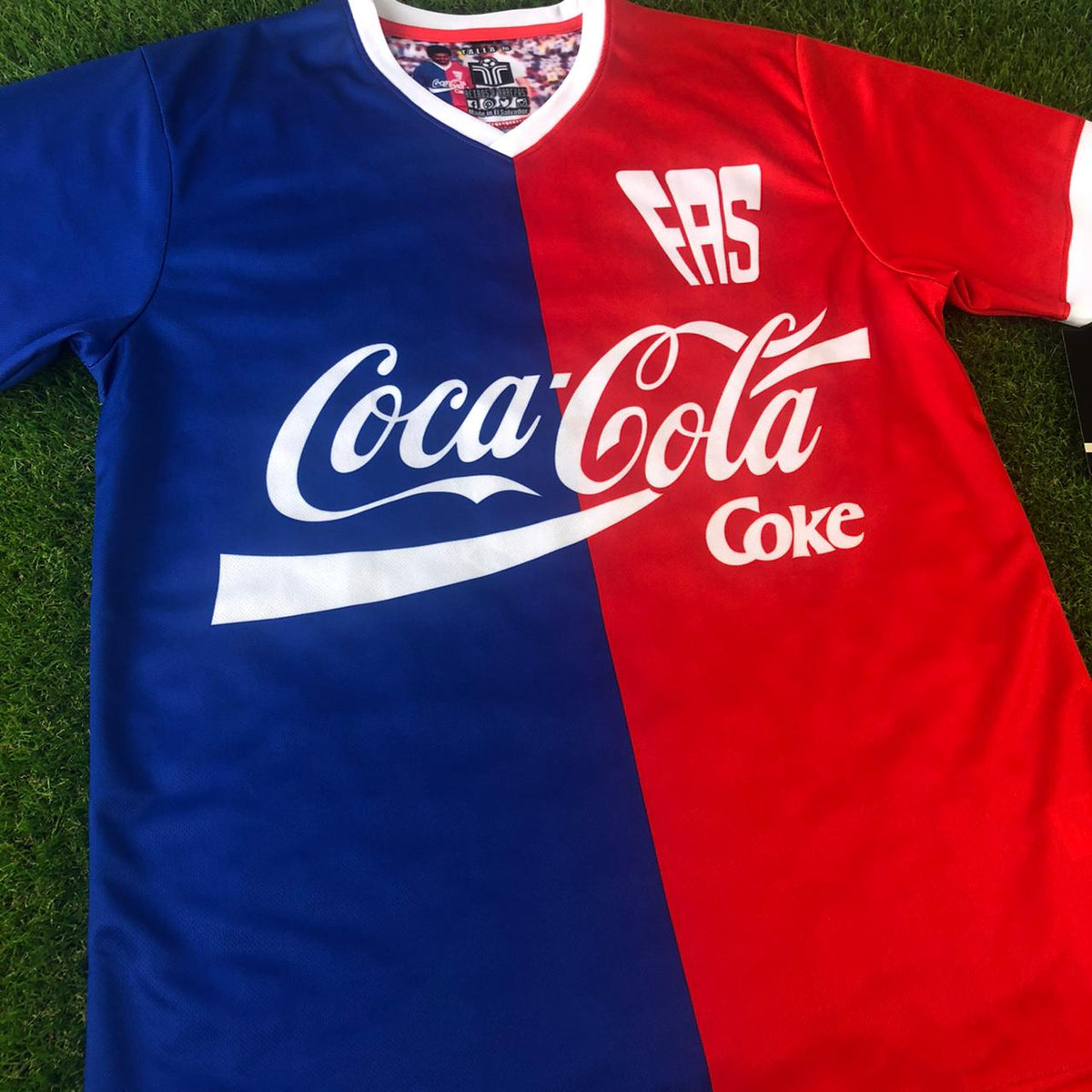 CD FAS, Men's Retro Soccer Jersey, 1986 Coca Cola #9 – NostalgiaCF.com